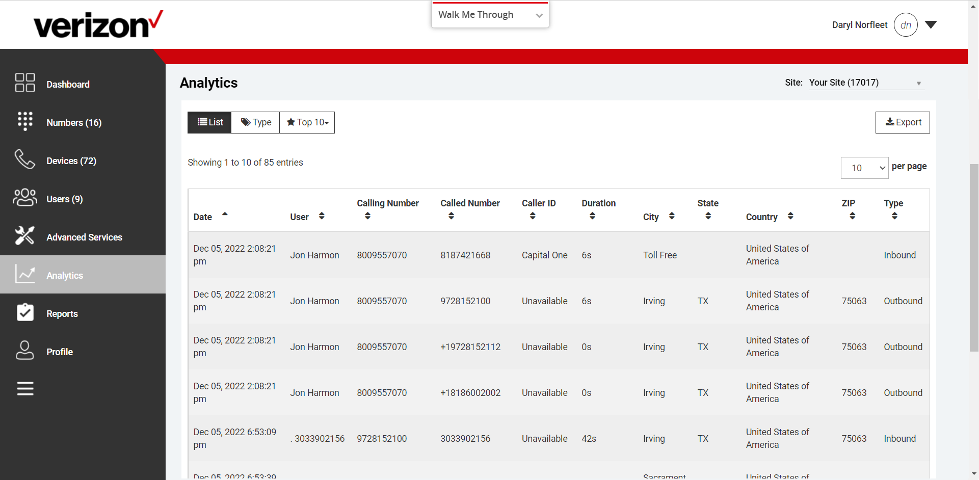 Call History Analytics Verizon Business Digital Voice Call History Analytics Verizon Business Digital Voice